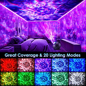 One Fire Galaxy Projector for Bedroom, White Noise Galaxy Light, Remote Timer Star Projector, Bluetooth Music Night Light Projector for Kids Teen Adult Bedroom Decor