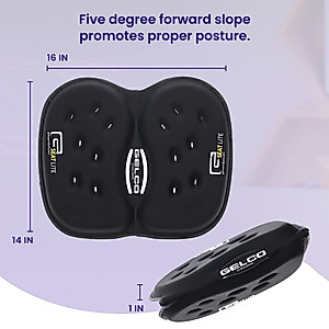 G Seat LITE Travel Gel Foam Cushion Back Pain, Sciatica, Pressure Relief |Relieves Tailbone Discomfort, Promote Healthy Posture| Ergonomic Comfort | Car, Commute, Airplane and Travel Comfort - Gray