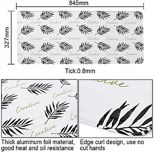 Horuhue Anti Splatter Shield Guard Oil Splash Guard Aluminum Foil Oil Block Oil Barrier Stove Cook Anti-Splashing Oil Baffle Heat Insulation Kitchen Utensils (White)