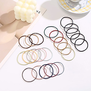 500 PCS Hair Ties for Thin Hair - 2mm x 4cm Premium Nylon Black Hair Tie Bulk for Women Girl Small Ponytail Holders Men Hair Elastic Band(Multicolor)