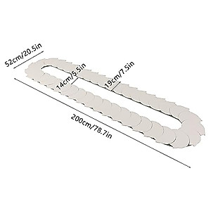 BANLICALI Dining Table, Rotating 360° Manual Adjustable Dining Table, 6.56ft ABS Turntable Serving Train, Round Kitchen Table Turntable for Banquets Party Wedding Milk White Load 10kg/22 lb