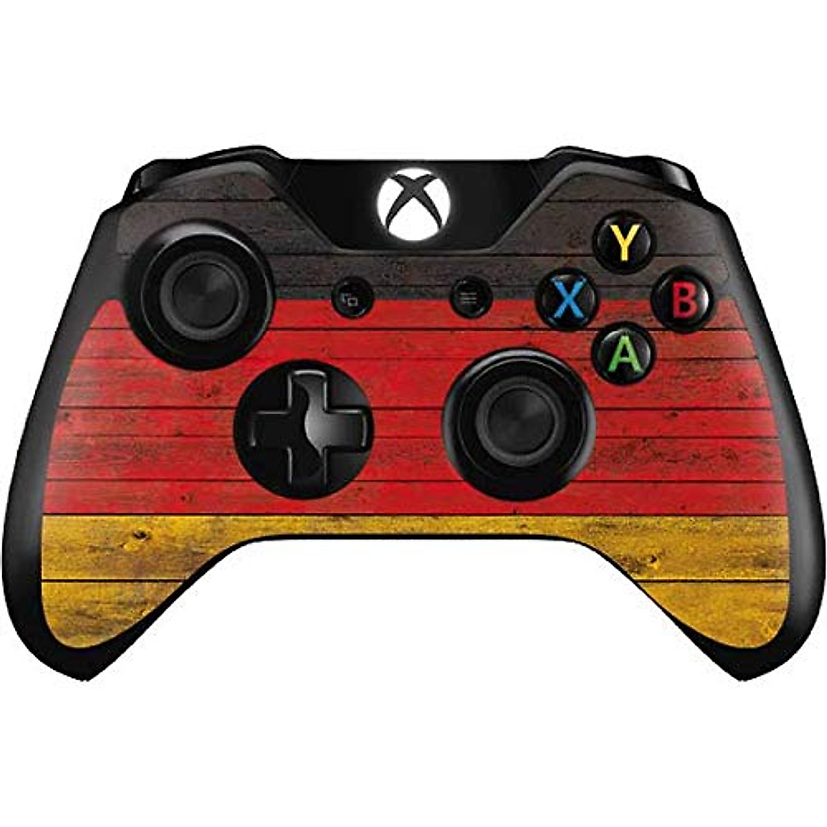Skinit Decal Gaming Skin Compatible with Xbox One Controller - Originally Designed German Flag Dark Wood Design