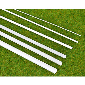 10Pcs White Plastic Rods Round Solid Bar DIY Model Material ABS Round Stick for DIY Sand Table Model, DIY Toys Doll House, DIY Scene Making, Building Making, Length 250mm, Diameter 1mm to 6mm Option