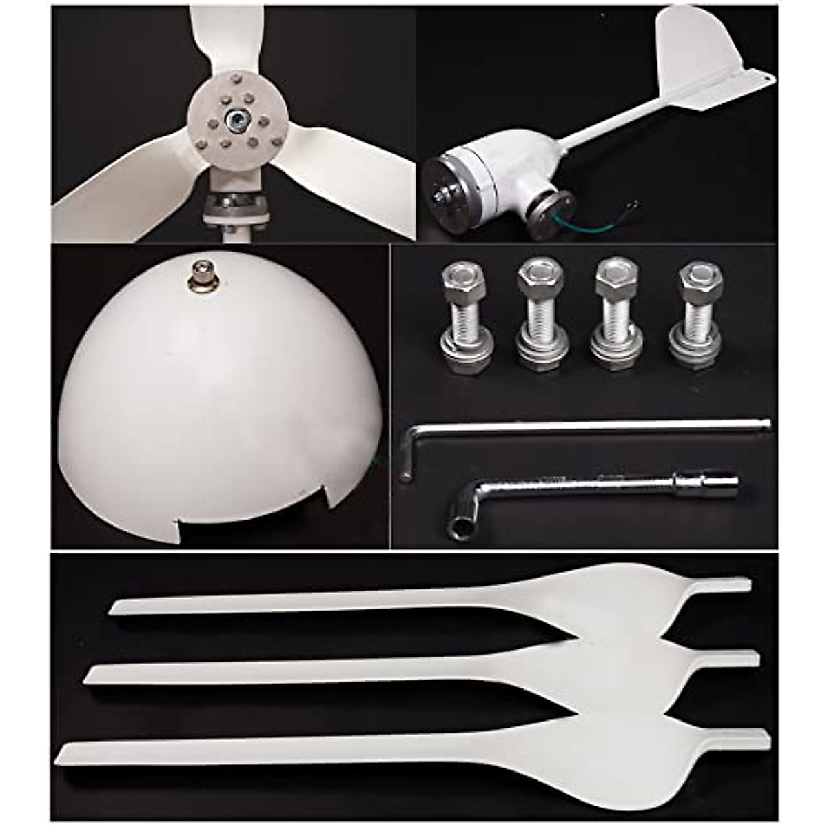 FLTXNY POWER Wind Turbine 1000W 12V Horizontal Wind Generator Kits 3 Blades with MPPT Charge Controller Free Energy