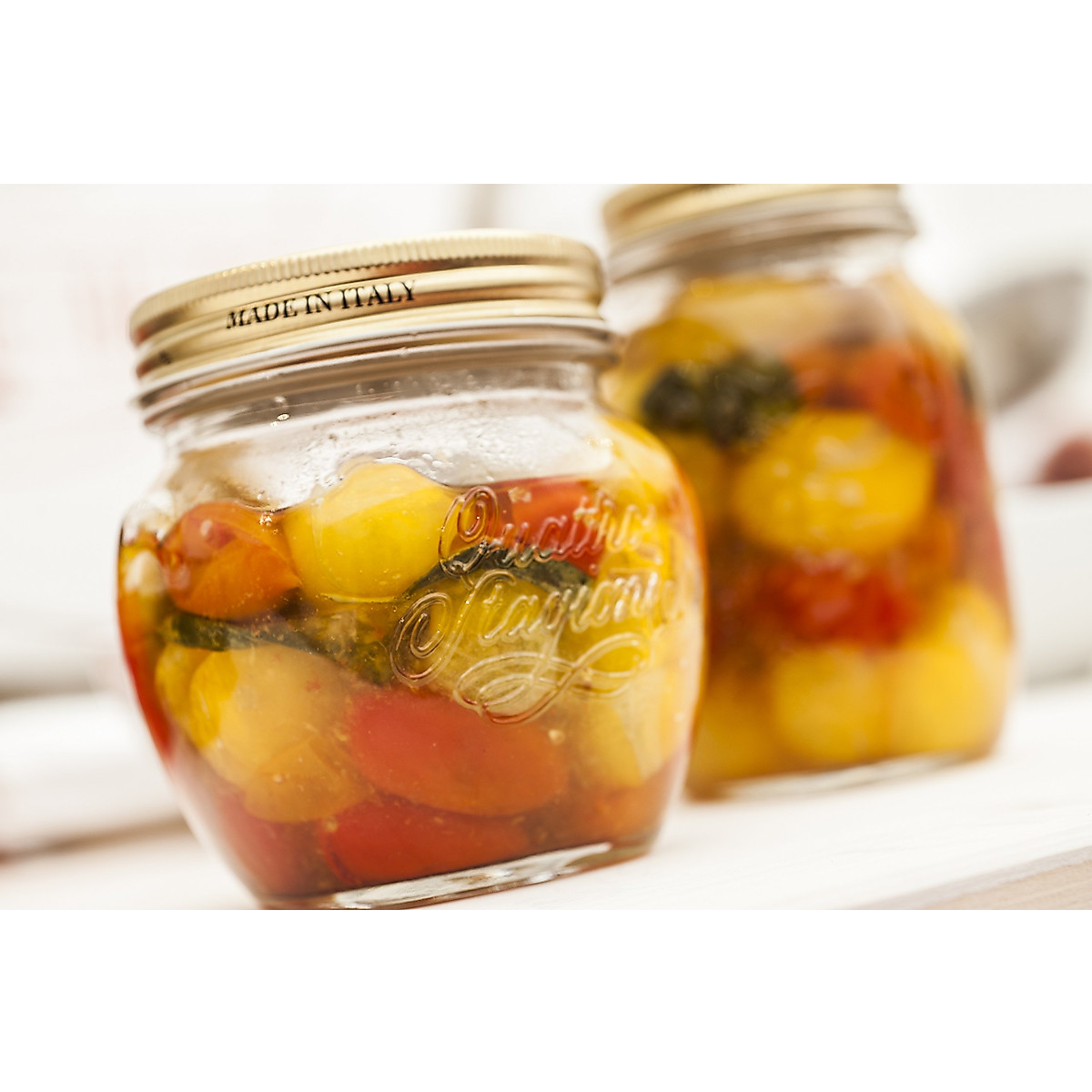 Bormioli Rocco Quattro Stagioni Anphora 17 Ounce Canning Jar, Set of 12