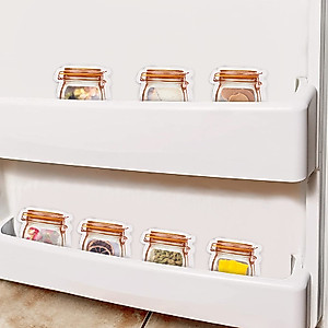 Enkrio 18Pcs Mason Jar Zipper Bags Resuable Snack Bags Portable Food Storage Snack Zipper Bags for Kitchen Travel Camping Picnic Organizer (18S)