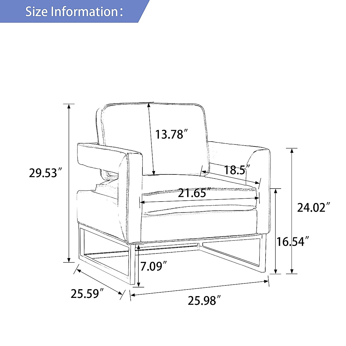 Alunaune Modern Accent Chair Living Room Chairs, Mid Century Armchair Upholstered Backrest Lounge Chair Removable Seat Cushion Sofa Reception Chair for Bedroom-Beige