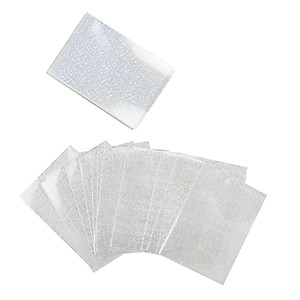 200 Top Entry Card Sleeves, 2.6”x3.7” .1 MM Thick, PVC-Free, Clear Front & Holographic Back, TCG & Collection Cards