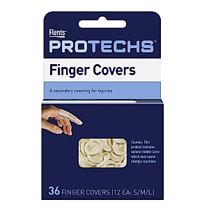 Flents First Aid Finger Cots, Protects Finger While Healing From Injury, 36 Count