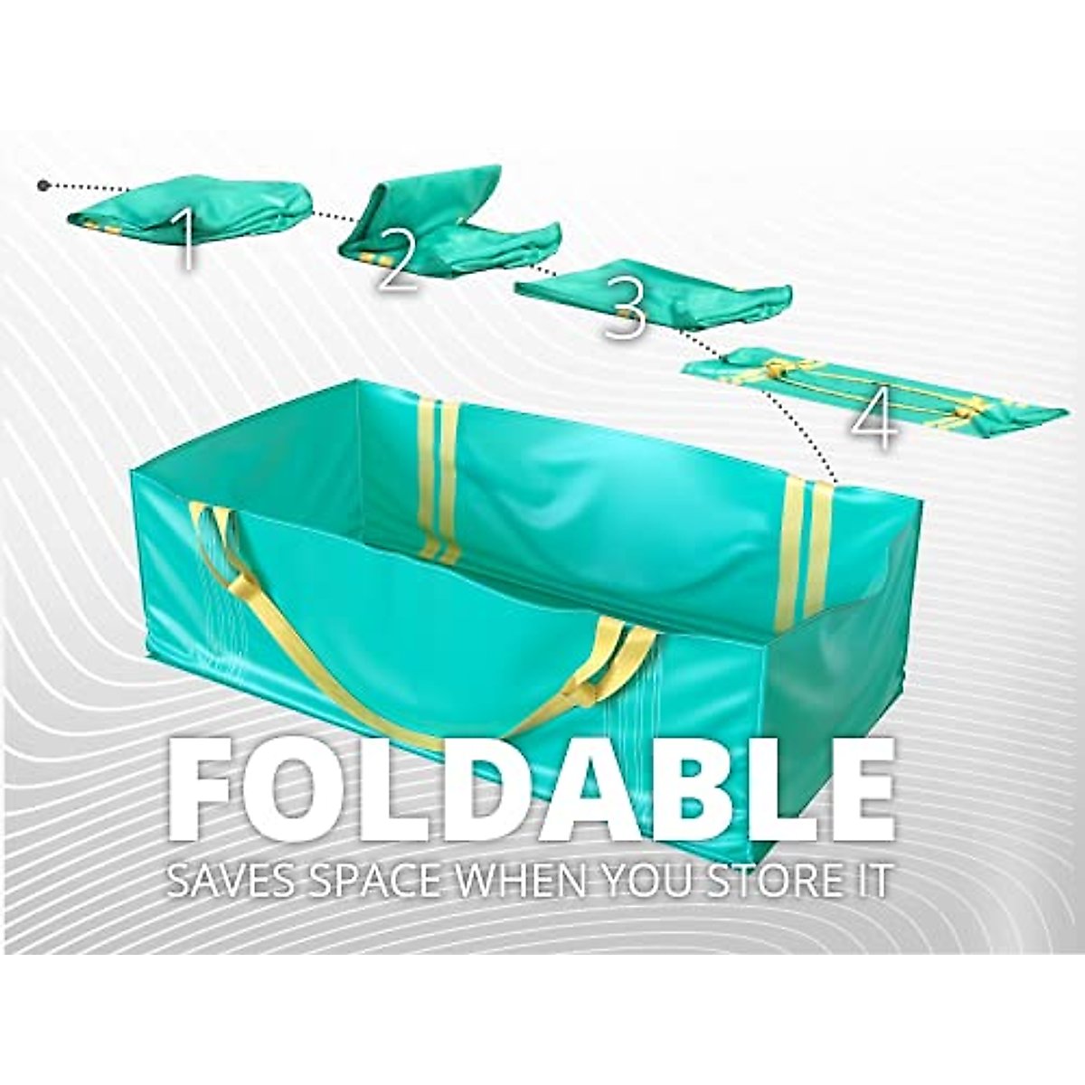 Skywin Dumpster Bag, 2 Pack Foldable and Reusable Trash Bag for Waste Management, Multiple Times Use During Renovations Tear Resistant and Can Hold Up to 3,500 lbs (Green)