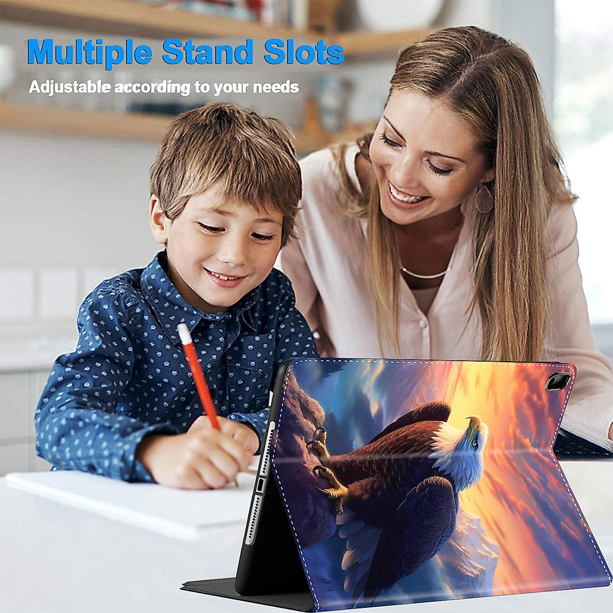 Case for iPad 10th Generation (2022 Release) 10.9 Inch, Durable Shockproof Protective Cover for New iPad 10th gen 10.9" 2022，Bald Eagle