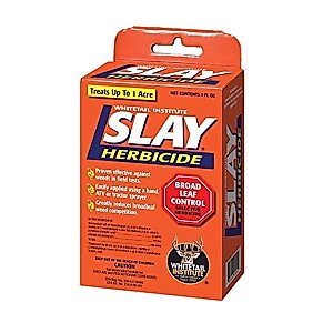 Whitetail Institute Slay Selective Broad-Leaf Weed Control Herbicide Specifically Developed for Deer Food Plots, 4 Ounces (1 acre)
