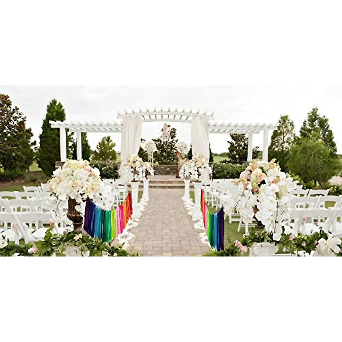 Kingsnow Pastel Rainbow Ribbon Garland 40 inches for Baby Shower, Birthday Party Decoration,Nursery, Rainbow Banner,Photography Prop Banner Backdrop Decor