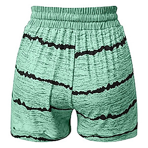 Bravetoshop Women's Athletic Shorts Summer Workout Running Gym Shorts Casual Comfy Lounge Shorts (Green,M)