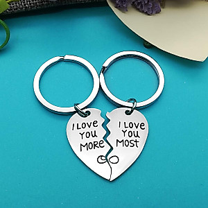 Nekoki Couples Keychain Gifts for Boyfriend Girlfriend Husband Wife I Love You Keychain Set Valentine's Day Gifts Christmas Birthday Anniversary Keychain Gifts for Couple