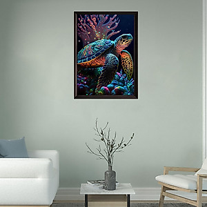 Aestalrcus Sea Turtle Diamond Painting Kits for Adults-Sea Turtle Diamond Art Kits for Adults,Sea Turtle Gem Art Kits for Adults for Gift Home Wall Decor 12x16inch