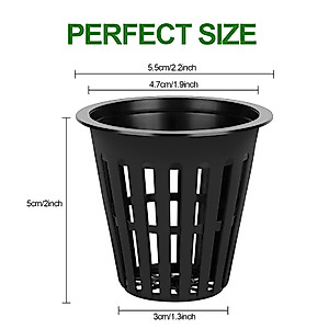 HXSEMAYIG 50PCS 2 inch Net Pots, Hydroponics Cup, Net Cups for Indoor or Outdoor Growing