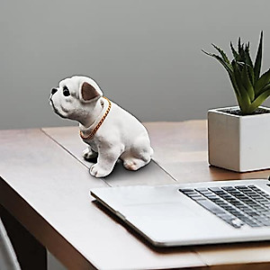 Dog Shaking Head, Resin Shaking Head Dogs, Car Decoration Nodding Dog Ornaments, Car Interior Resin Dog Ornaments, Bobbleheads for Car Dashboard, Dancing Toys Dog, Ornaments Figures Bobble Head