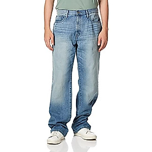 Nautica mens Loose Fit 5 Pocket Pant Jeans, Hook Line Blue, 34W x 30L US