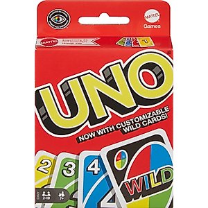 Mattel Games UNO Card Game, Multi, 8 x 3-3/4 x 81/100 in (42003)