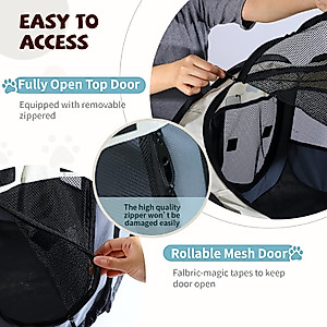 SENCONE Portable Pet Playpen, Dog Playpen Foldable Pet Exercise Pen Tents Dog House Playground for Puppy Dog/Cat Indoor Outdoor Travel Camping Use