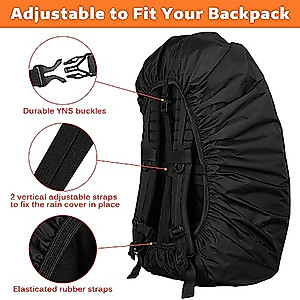 BQA Backpack Rain Cover Waterproof Rating 5000mm with Adjustable Anti Slip Buckle Strap Upgraded Coating Reinforced Inner Layer, Integrated Carry Pouch Design for (10-70L) Hiking Camping Traveling