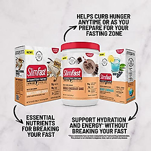 SlimFast Intermittent Fasting- Complete Meal Protein Bars, Vanilla Almond Crunch, 5 Bars (Pack of 1)
