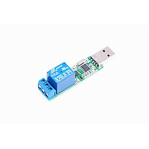 KNACRO 1-Channel CH340 5V Relay Module with Square USB Male Interface Plug and Play