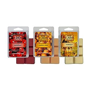 Fall or Winter Mix Wax Melts, 3 Pack – USA Made – Wax Cubes for Wax Melt Warmer, Masculine Autumn Spice Variety Pack - Harvest Time, Cranberry, and Pumpkin Spice