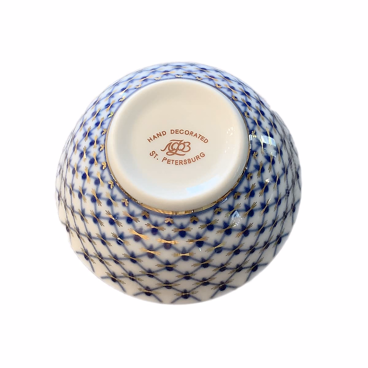 BohemianGifts Cobalt Blue Net LIQUER Piala Cups, SET of 6, Capacity 2.5 Oz, European Lomonosov Design Saint Petersburg