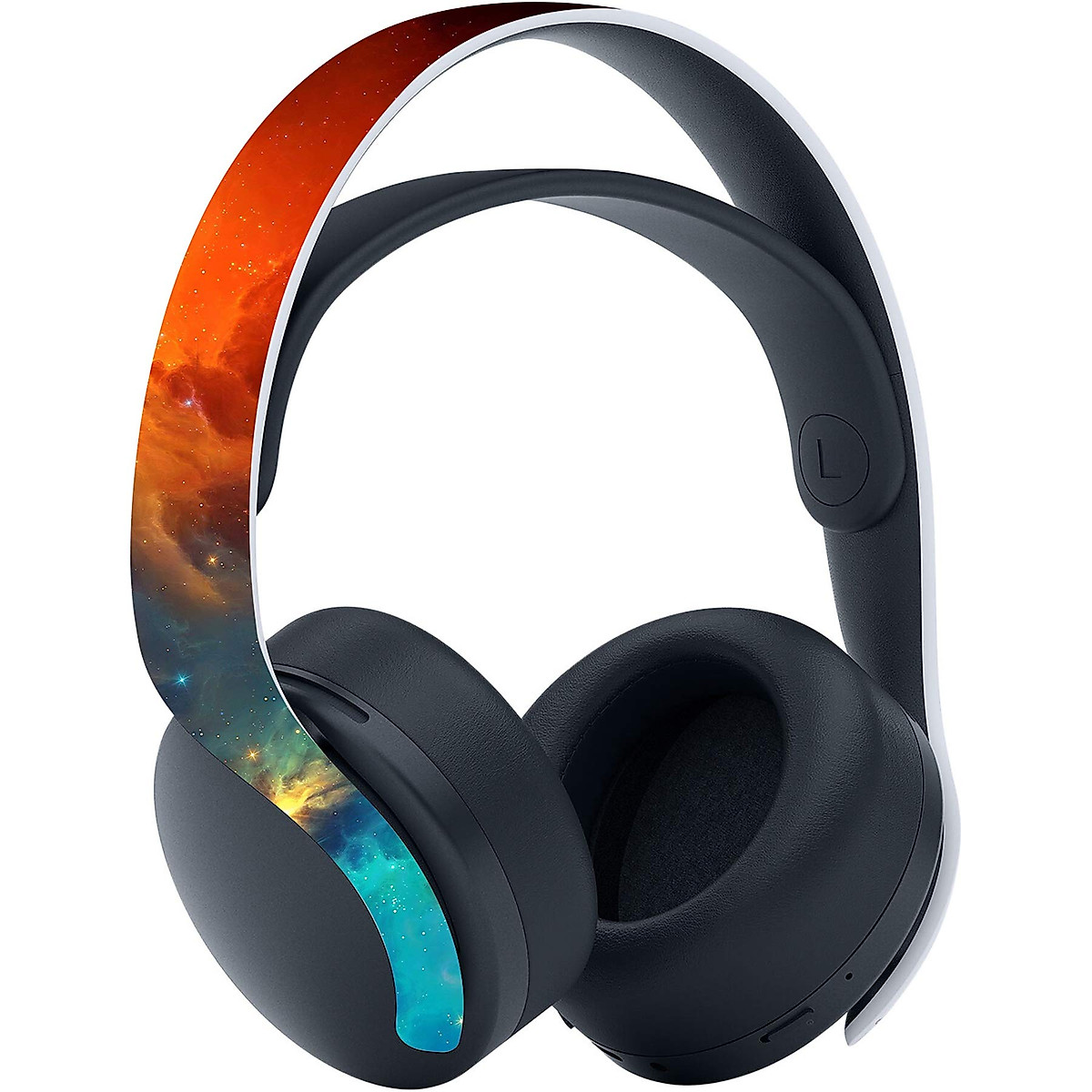 PlayVital Orange Star Universe Full Set Skin Decal for ps5 Console Disc Edition, Sticker Vinyl Decal Cover for ps5 Controller & Charging Station & Headset & Media Remote