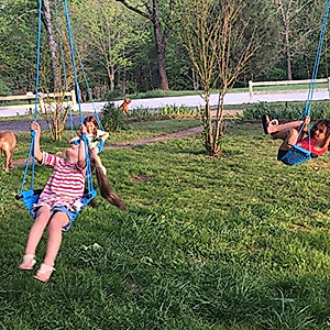 Hi-Na Kids Swing Seats Indoor Hand-Made with Adjustable Rope, Outdoor Tree Child Swing Seat for Kids for Backyard, Playground, Outside