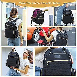 Homfu Diaper Bag Backpack Black Newborn Baby Registry Research Essentials