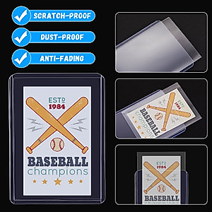 Hard Card Sleeves Sports Card Holder Transparent Protective Card Sleeves for Holding Baseball Card, Sports Cards, Trading Card, Game Card, 3 x 4 Inch (120 Pieces)