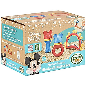 Green Toys Disney Baby Exclusive - Mickey Mouse Shake & Rattle Set, DSRTS-1435