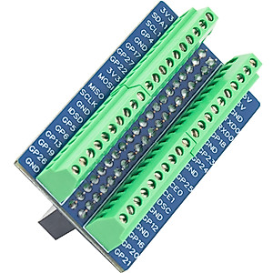 for RPi Pi IO GPIO Terminal Blocks Breakout Board 40Pin 2.54mm / 0.1" Mini Terminal Expansion Board for Raspberry Pi 5 4B 3B+ 3B 2B Zero Zero W