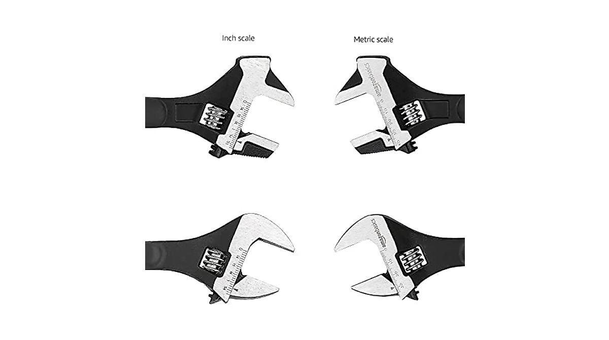Amazon Basics Adjustable Wrench Set - 12" & 16"