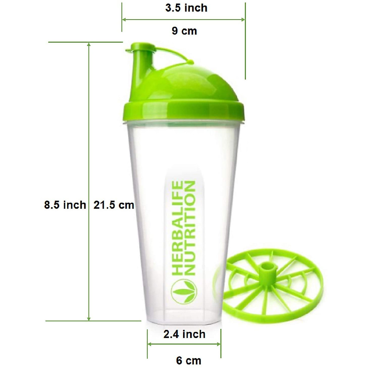 Herbalife Shaker Bottle 13.5-Ounce(400ml) with Blender and Herbalife Spoon 1 pack
