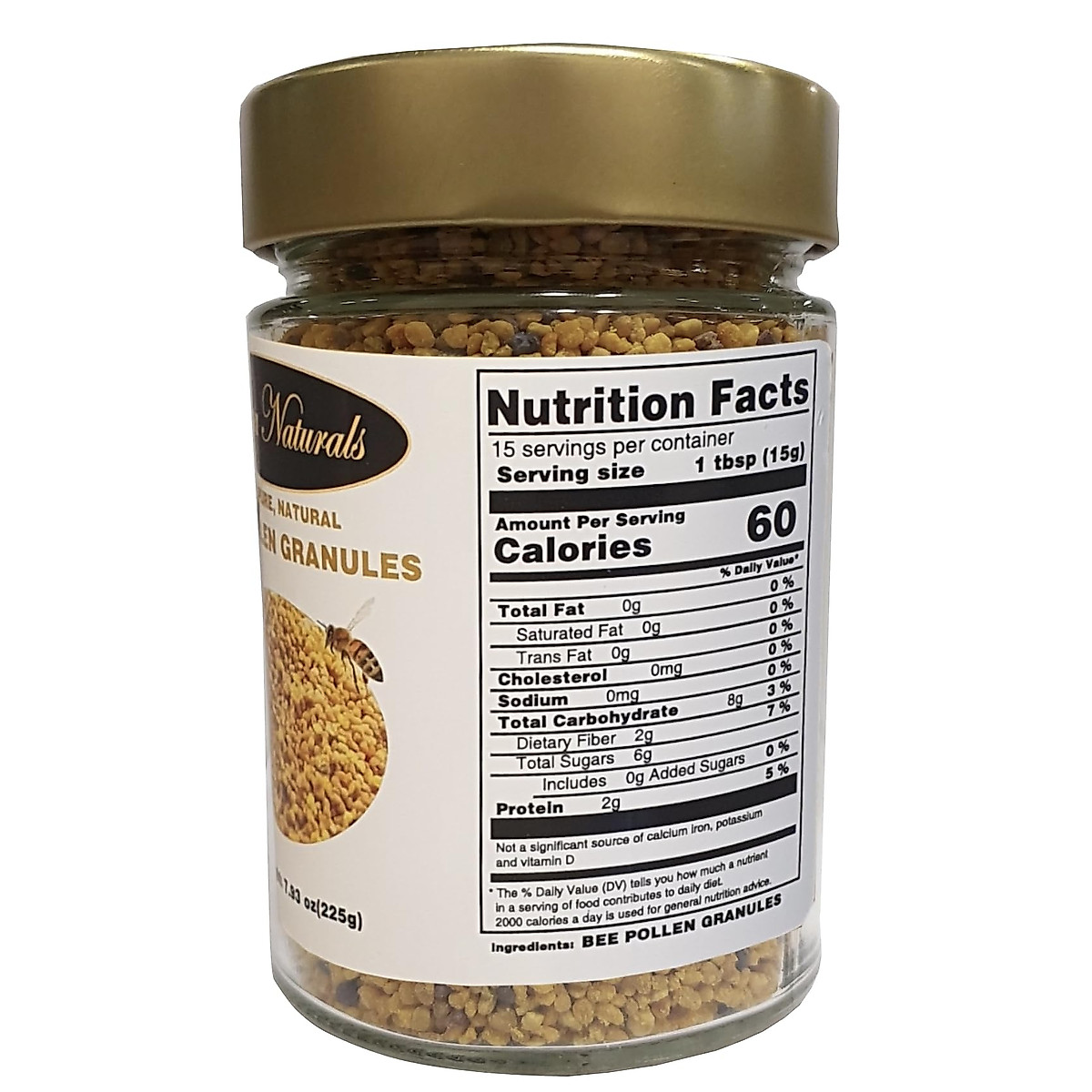 Fulya Naturals Spanish Bee Pollen Granules Bee Pollen Supplement Superfood Rich in Vitamins and Minerals 7.93 oz