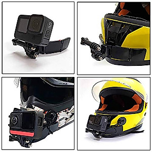 QKOO Motorcycle Helmet Chin Mount Kit for GoPro Hero 11, 10, 9, 8, 7, 6, 5, 4, Session, 3+, 3, 2, 1, Hero (2018), DJI Osmo Action, AKASO, SJCAM, Action Cameras
