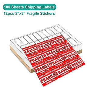 MFLABEL Address Labels, 1" x2-5/8 Mailing Labels, 30-UP White Shipping Labels for Inkjet or Laser Printer, 750 Sticker Labels (25 Sheets), 30 Labels per Sheet