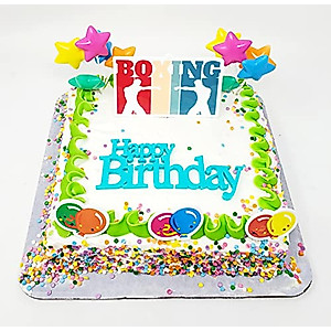 Boxing Themed 7 Piece Boxer Birthday Cake Topper Set