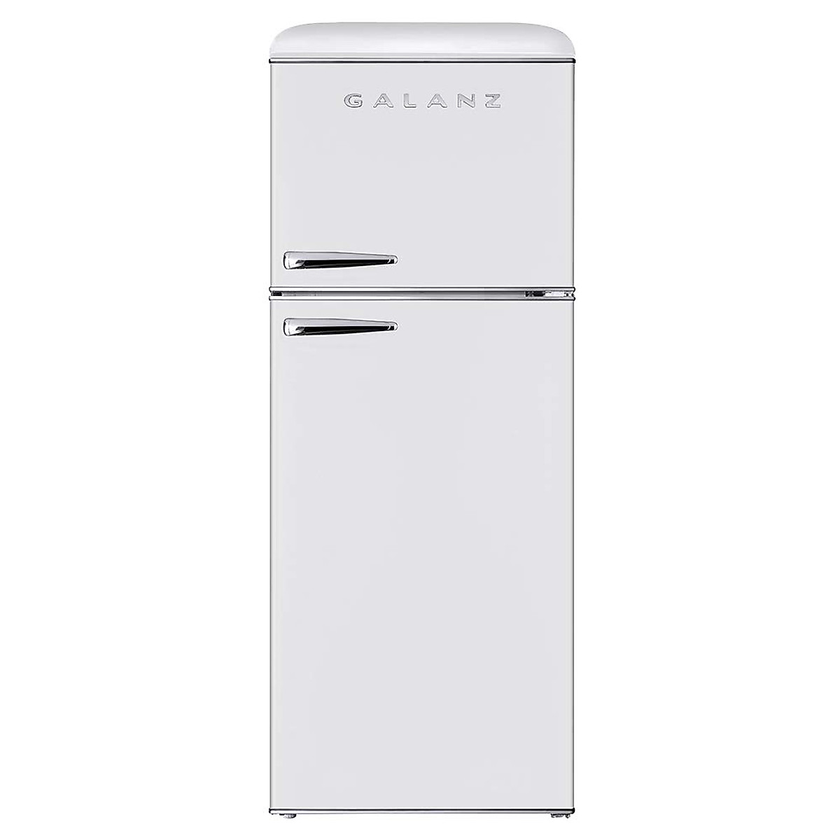 Galanz GLR10TWEEFR Retro Refrigerator with Top Freezer Frost Free, Dual Door Fridge, Adjustable Electrical Thermostat Control, 10 cu ft, White