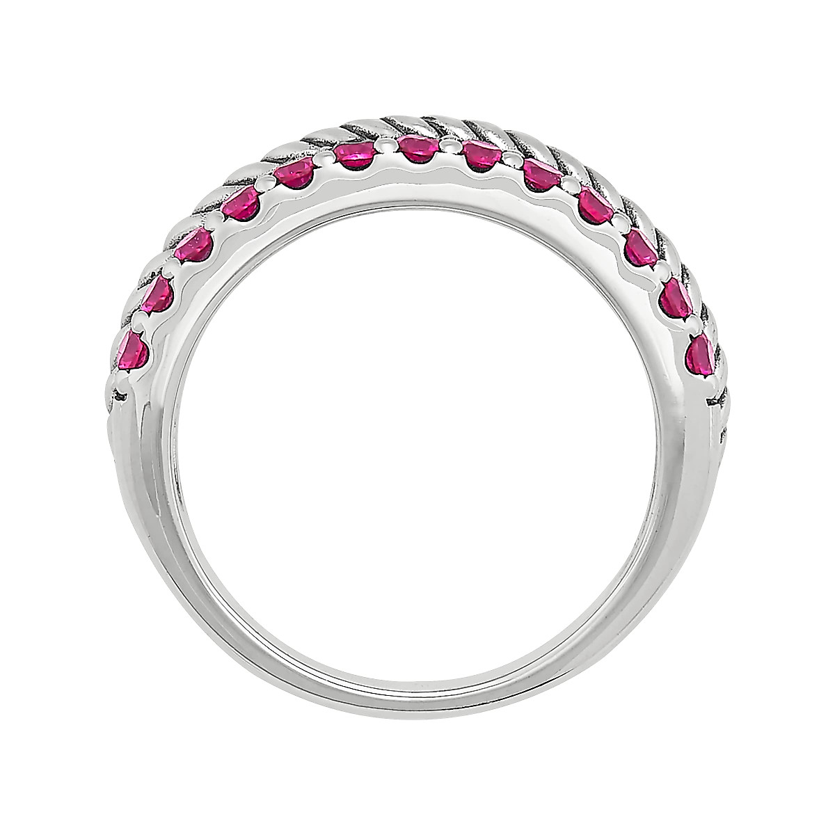 Silpada 'Bright Spotlight' Sterling Silver Lab-Created Ruby Ring, Size 10, Size 10