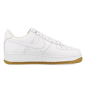 Nike Men's Air Force 1 Low '07 Sneaker, White/White-gum Light Brown, 7