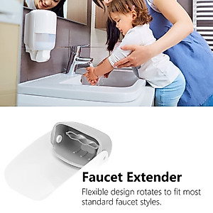 Faucet Extender, Portable Water Nozzle Extender Sink Extension Spout for Toddler Baby Children Hand-Washing(grey)