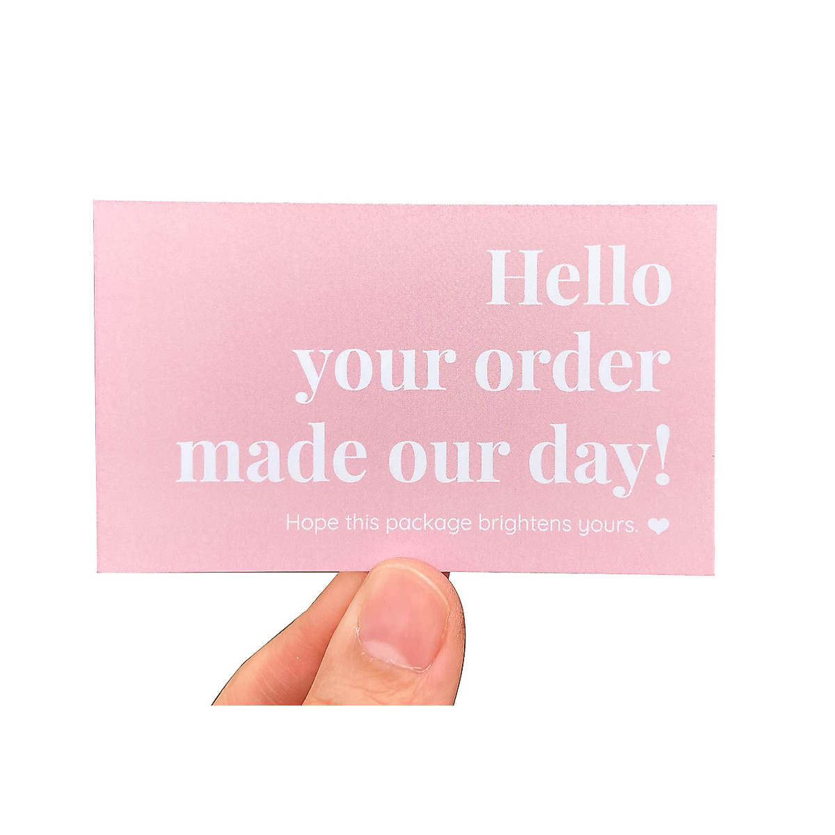 ITZAMNA Thank you Card hello your order made our day card hope this package brigtens yours Card 100 pink