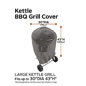 Classic Accessories Ravenna Water-Resistant 30 Inch Kettle BBQ Grill Cover, Grill Cover, Grill Cover for Outdoor Grill, BBQ Cover