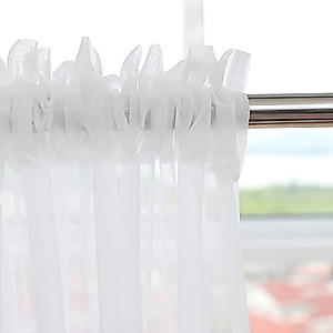 Sheer White Curtains 84 Inches Long Window White Sheer Curtain 2 Panels Sheer Curtains 15 Colors Clear White Beige Grey Purple Pink Size 63 72 95 108 145 Long Inch Bedroom Children Living Room Yard