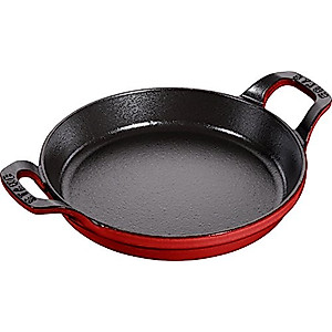 Staub 40509-895 Round Stackable Dish, Cherry, 7.9 inches (20 cm), Enameled Iron Gratin Dish